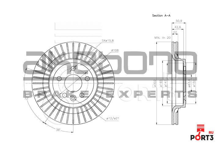 39621 Тормозной диск FEBI (Феби) - описание, фото, аналоги