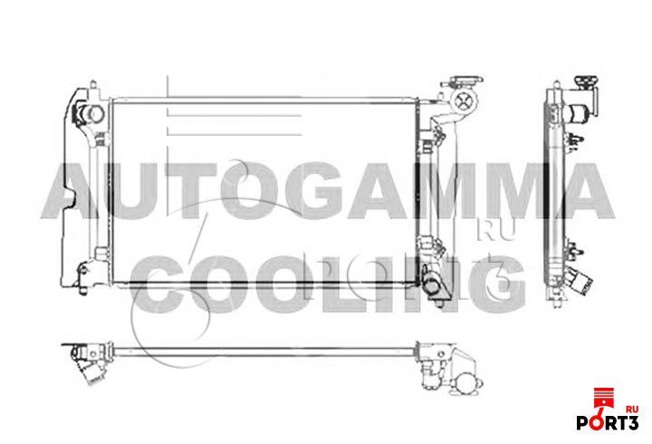 AUTOGAMMA 104164 Радиатор, охлаждение двигателя