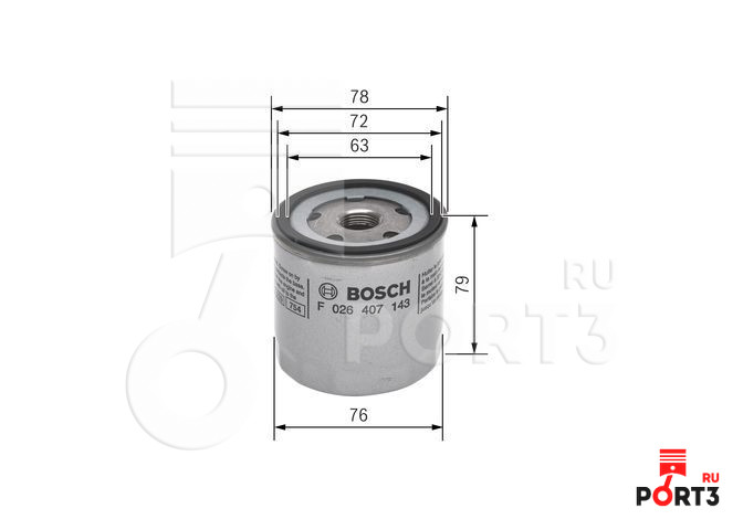 BOSCH F026407143 Масляный фильтр