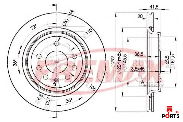 BD-9114 Тормозной диск FREMAX - описание, фото, аналоги