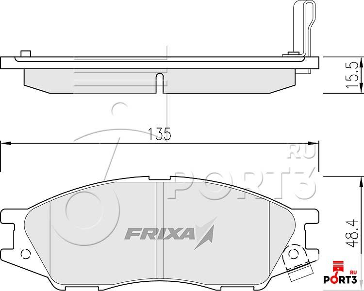 FRIXA FPS02 Колодки тормозные передние Nissan Almera Classic 06-