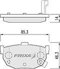 FPH01R Комплект тормозных колодок, дисковый тормоз FRIXA (Hankook ...