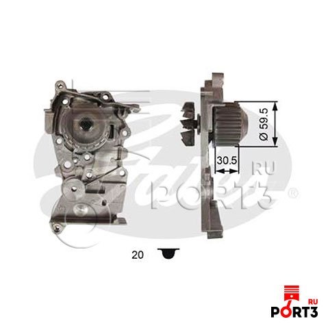 GATES WP0102 Водяной насос