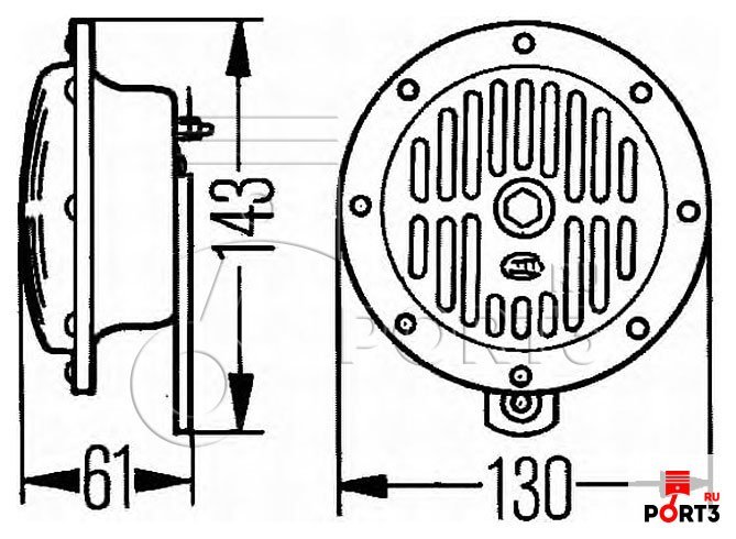 3CA 004 811-031 Звуковой сигнал HELLA (Хелла) - описание, фото, аналоги