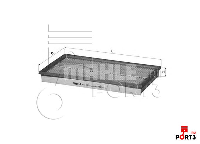 KNECHT/MAHLE LX2037 Фильтр воздушный 3.0CDI MERCEDES-BENZ VIANO, VITO 07-