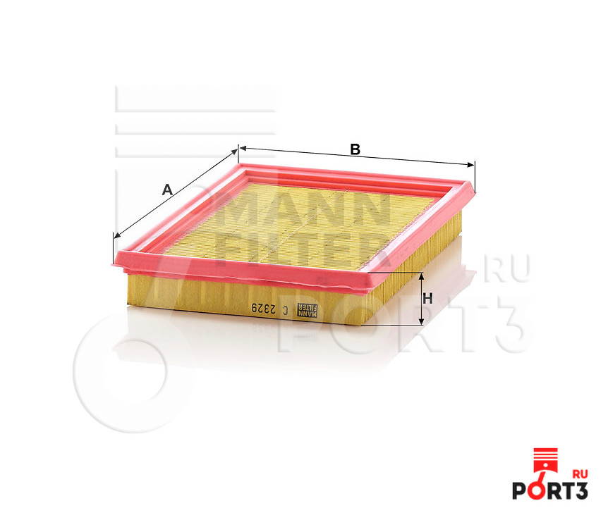 MANN-FILTER C2329 Фильтр воздушный NISSAN Almera, Primera, Sunny 1.4-2.0 -02, SUBARU LEGACY 1.8 -94