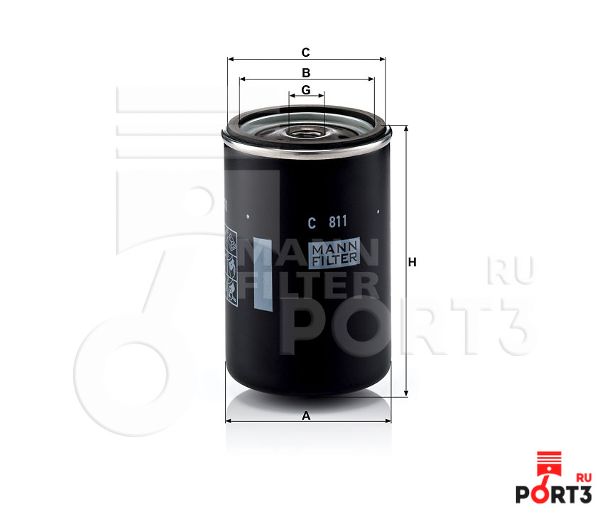 MANN-FILTER C811 Воздушный фильтр