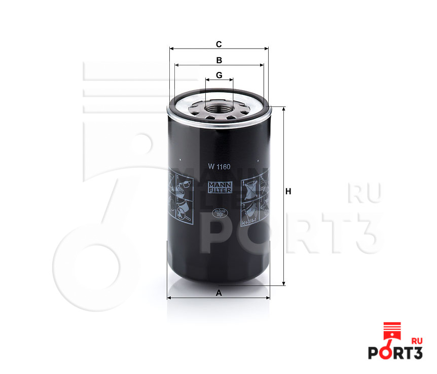 MANN-FILTER W1160 Масляный фильтр