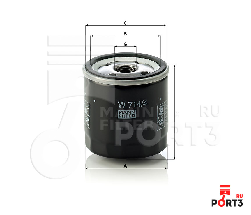 MANN-FILTER W7144 Масляный фильтр