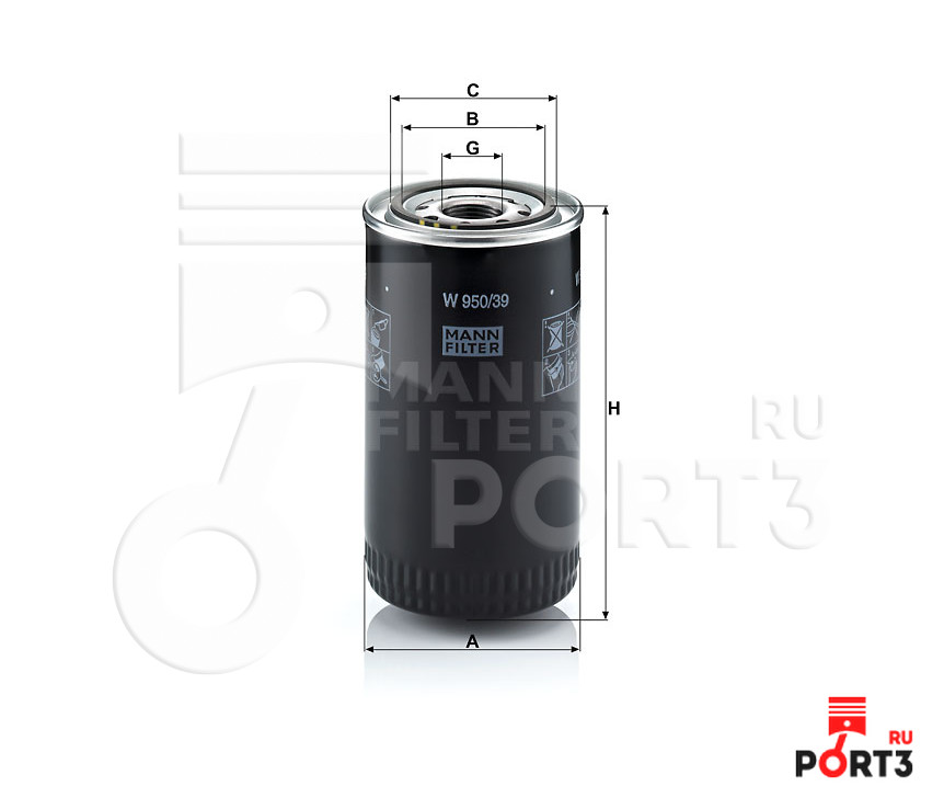 MANN-FILTER W95039 Масляный фильтр