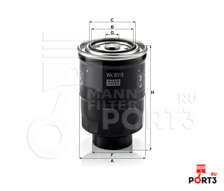 MANN-FILTER WK8018X Топливный фильтр