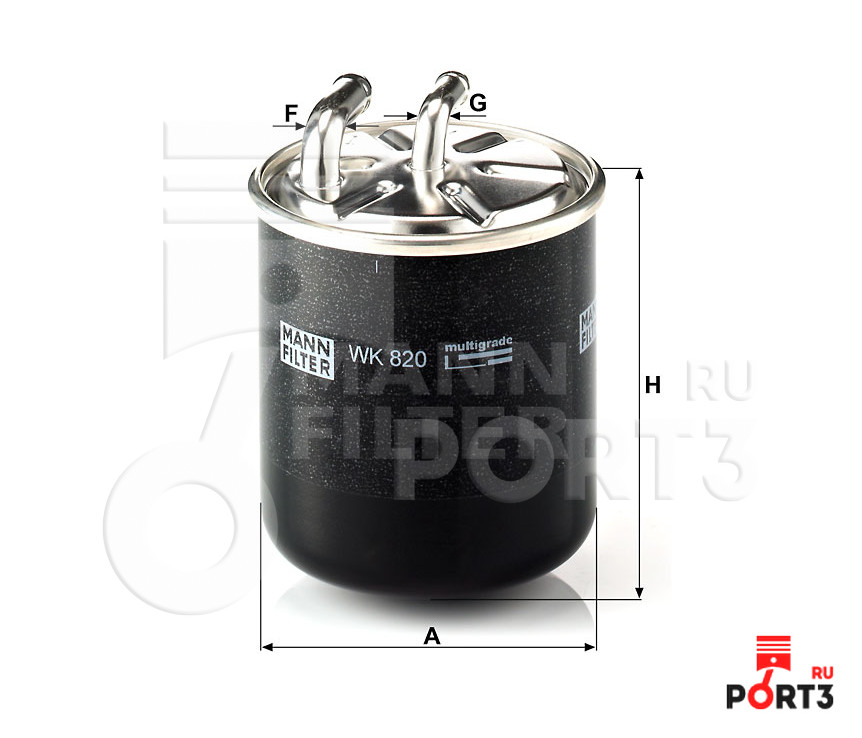 MANN-FILTER WK820 Топливный фильтр