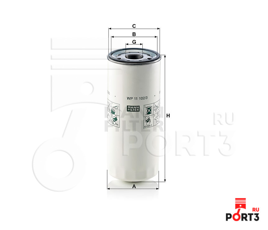 MANN-FILTER WP111023 Масляный фильтр