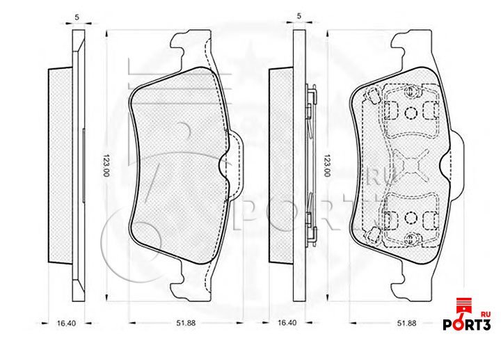 84200 Комплект тормозных колодок, дисковый тормоз OPTIMAL (Оптимал ...