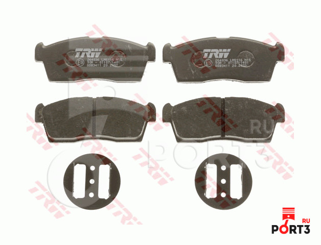 TRW GDB3411 Комплект тормозных колодок, дисковый тормоз