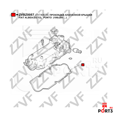 ZZVF ZVBZ0057 Прокладка, крышка головки цилиндра